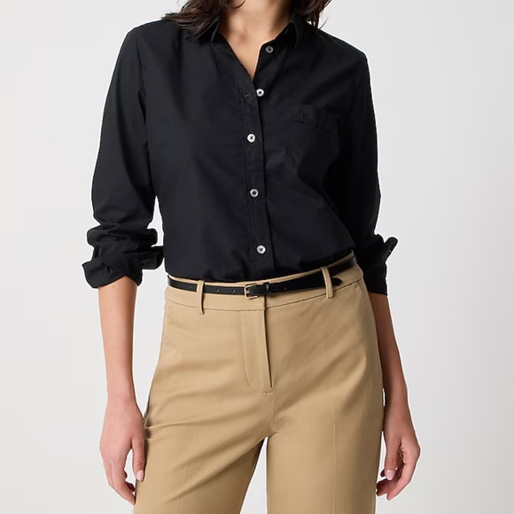 J. Crew Factory | Tops | J Crew Factory Black Button Down Shirt | Poshmark